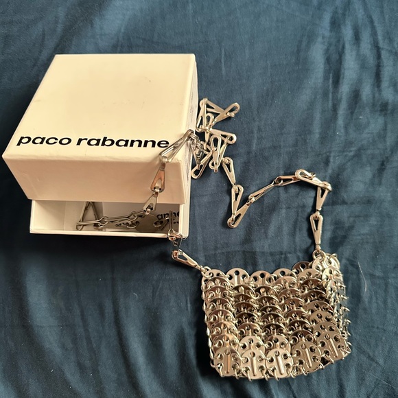 Paco Rabanne | Bags | Paco Rabanne 969 Silver Micro Bag Comes With Box ...